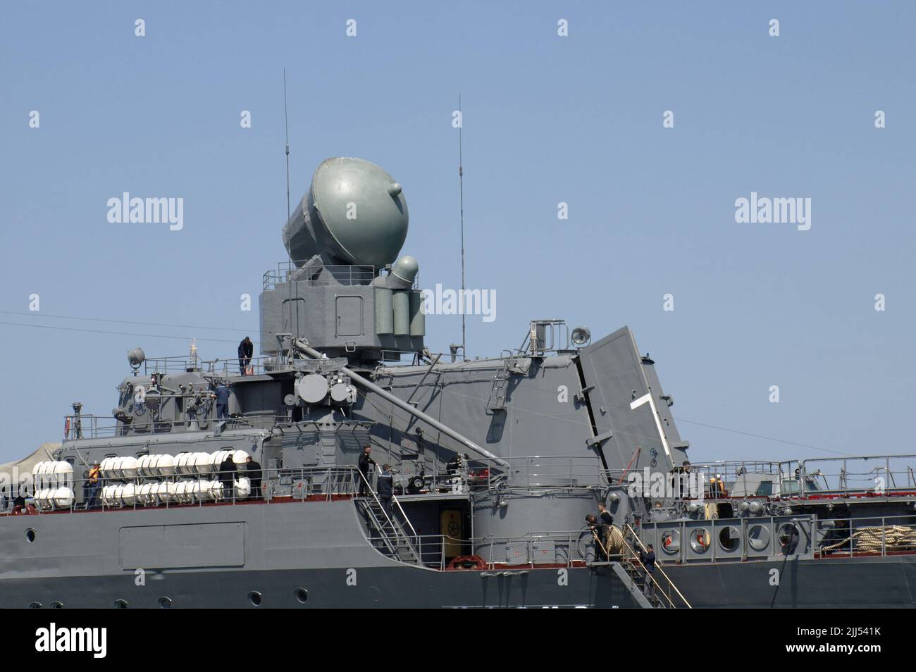 Snake Island February 25, 2022, a part of a radar installation of the ...