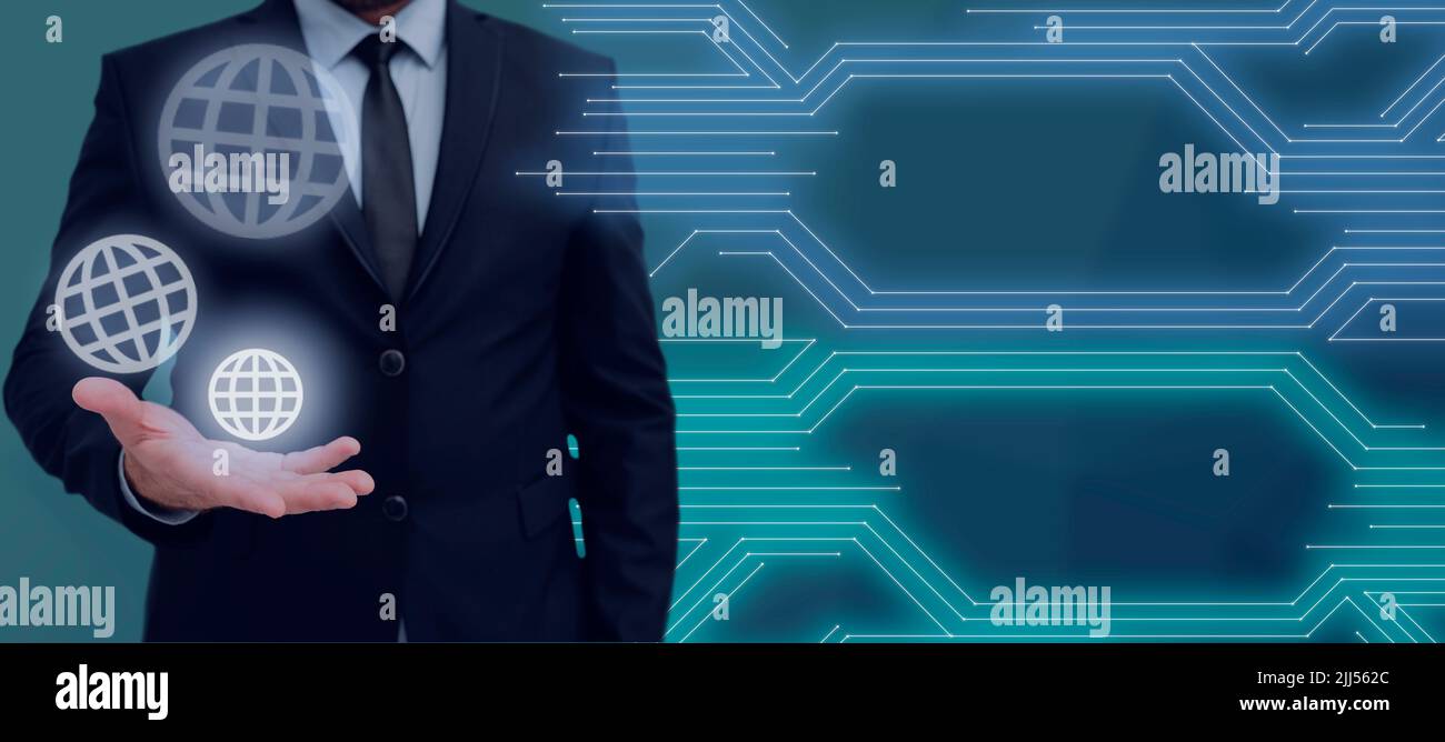 Businessman Presenting S Over Hand And Showing Important Messages. Man ...