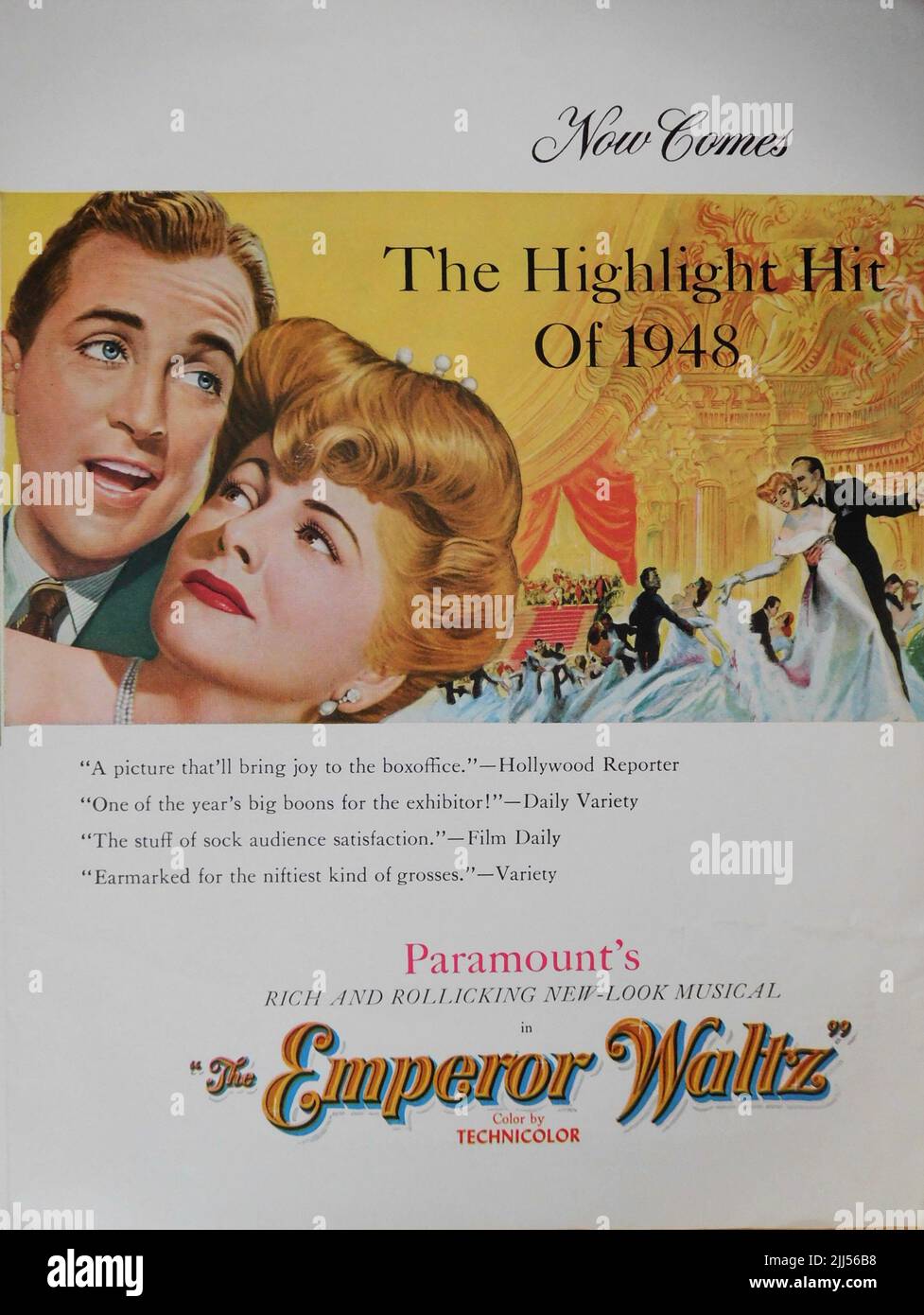 BING CROSBY and JOAN FONTAINE in THE EMPEROR WALTZ 1948 director BILLY ...