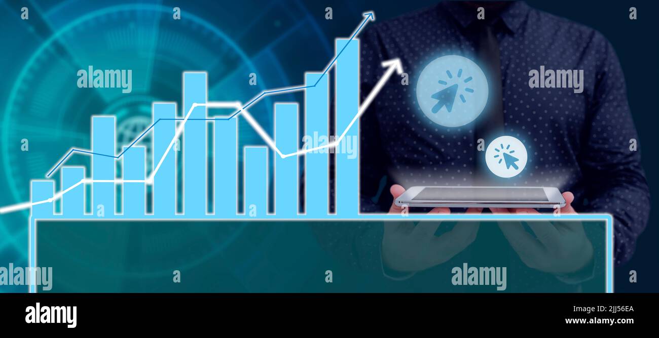 Businessman With A Tablet Showing Click Cursor S And Presenting Crucial ...