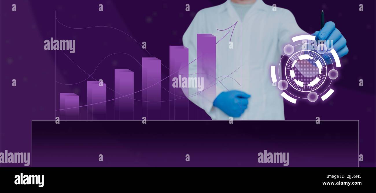 Doctor Holding Pen And Pointing On Digitally Generated Globe By Bar ...