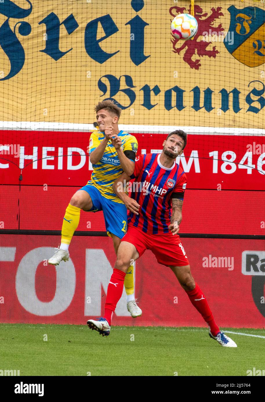 Heidenheim, Germany. 23rd July, 2022. Soccer: 2. Bundesliga, 1. FC Heidenheim - Eintracht ...