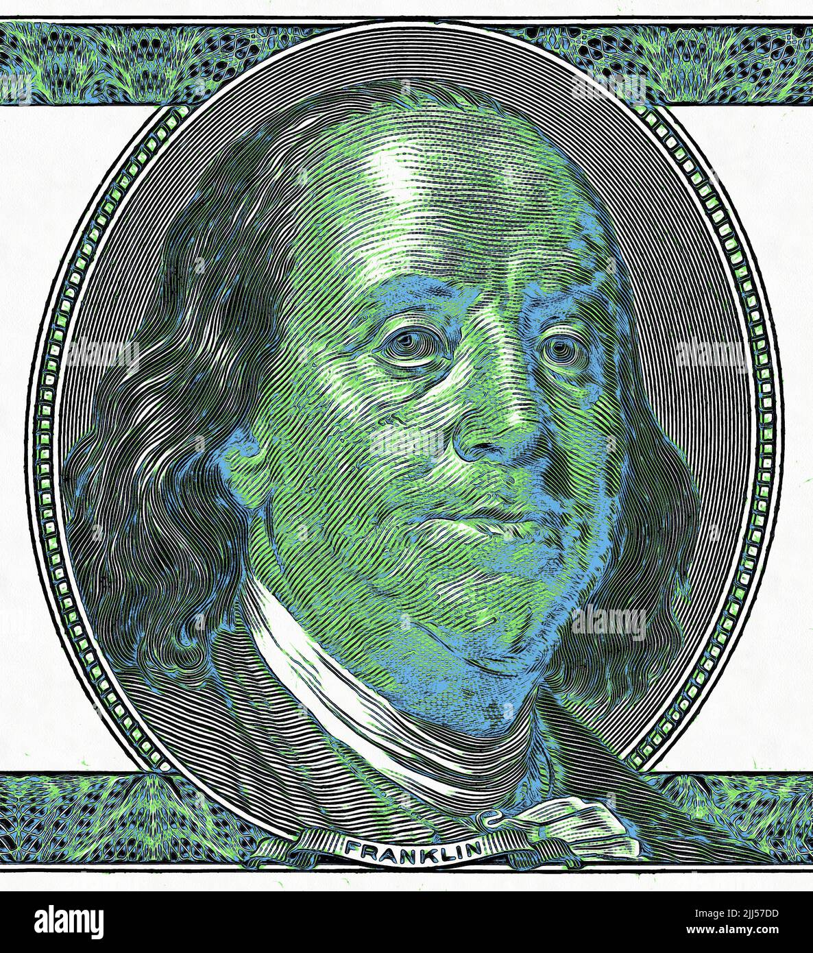 Benjamin franklin portrait painting Cut Out Stock Images & Pictures - Alamy