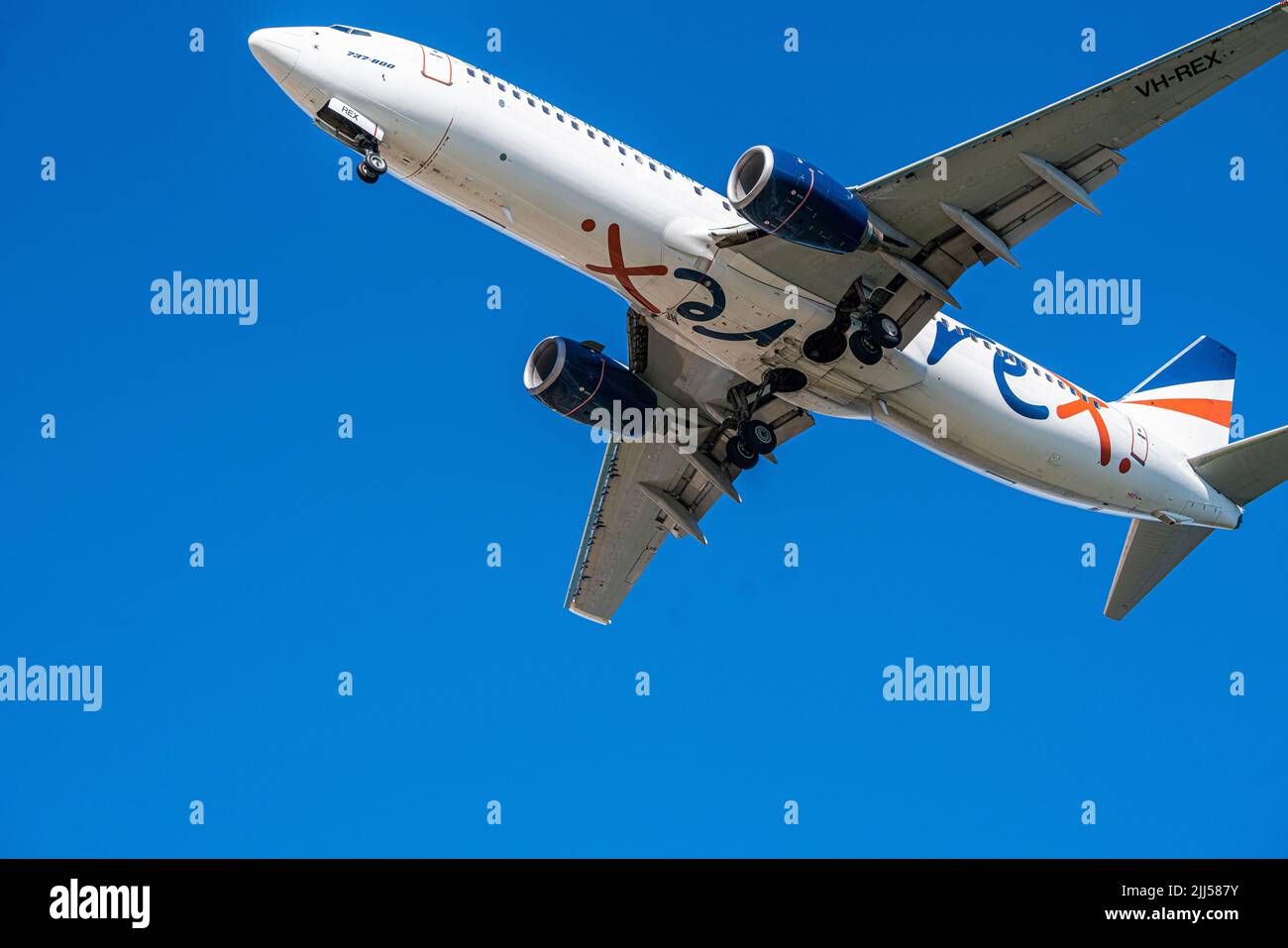 23 July 2022: A REX, Regional Express Airline, Boeing 737-800 Stock ...