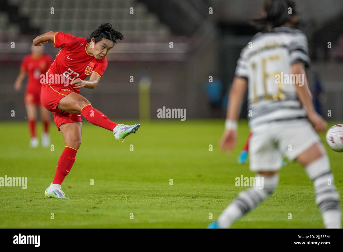 Kashima City, Japan. 23rd July, 2022. Gao Chen of China shoots during a ...