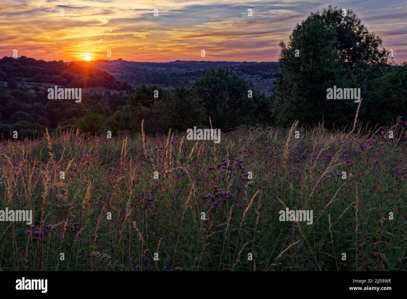 Bath skyline sunset Stock Photo - Alamy