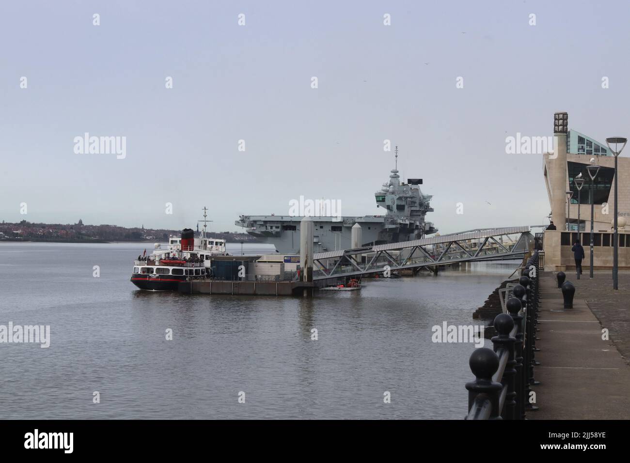 HMS Prince of Wales at the prince dock Liverpool Stock Photo - Alamy