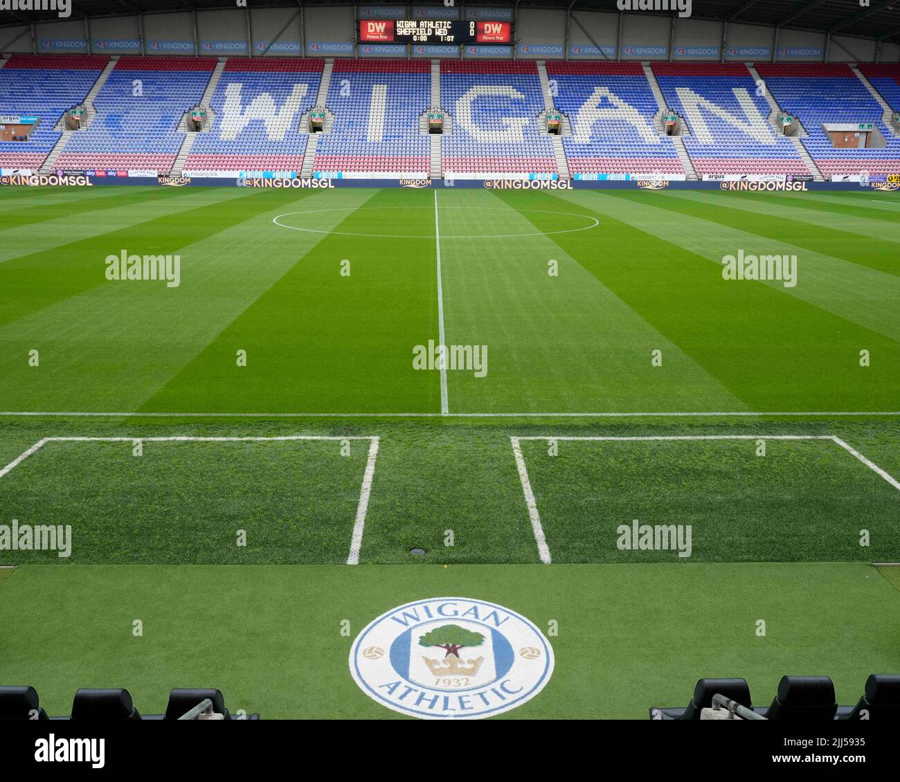 General view of the JJB Stadium before the game Stock Photo - Alamy