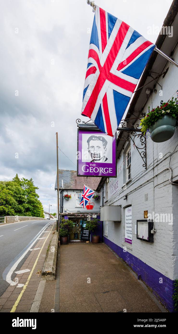 The George, a roadside pub with a George Orwell 1984 sign and Union ...