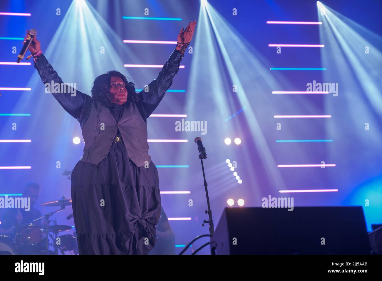 Cheshire, UK. 22nd July, 2022. Gramma Funk the Groove Armada singer ...