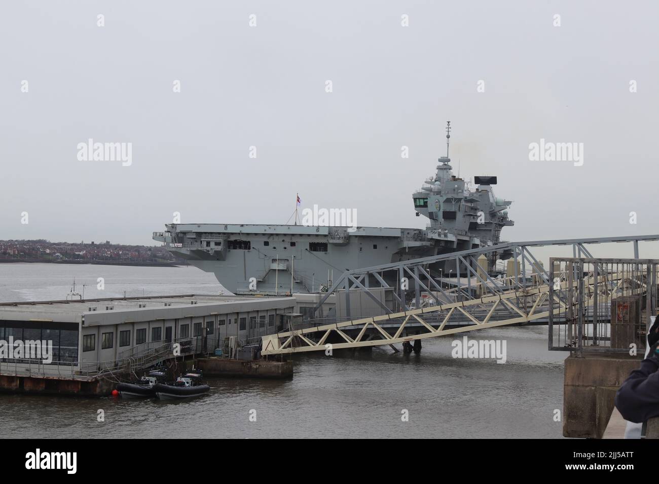 HMS Prince of Wales at the prince dock Liverpool Stock Photo - Alamy