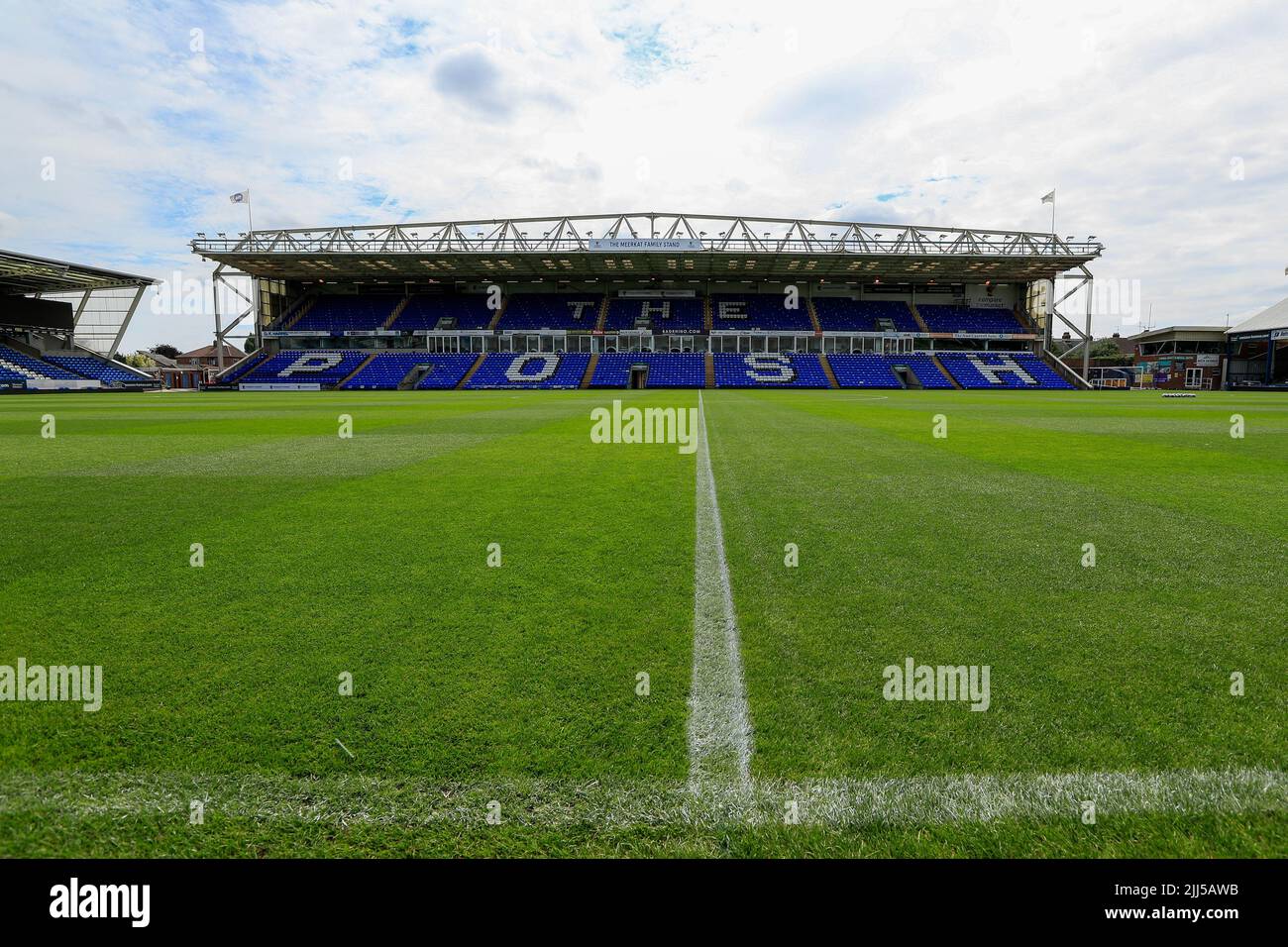 General view inside The Weston Homes Stadium ahead of today's game ...
