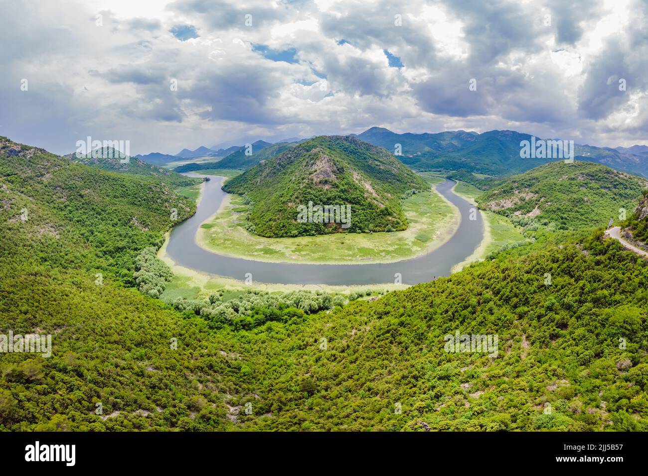 Canyon of Rijeka Crnojevica river near the Skadar lake coast. One of the most famous views of ...