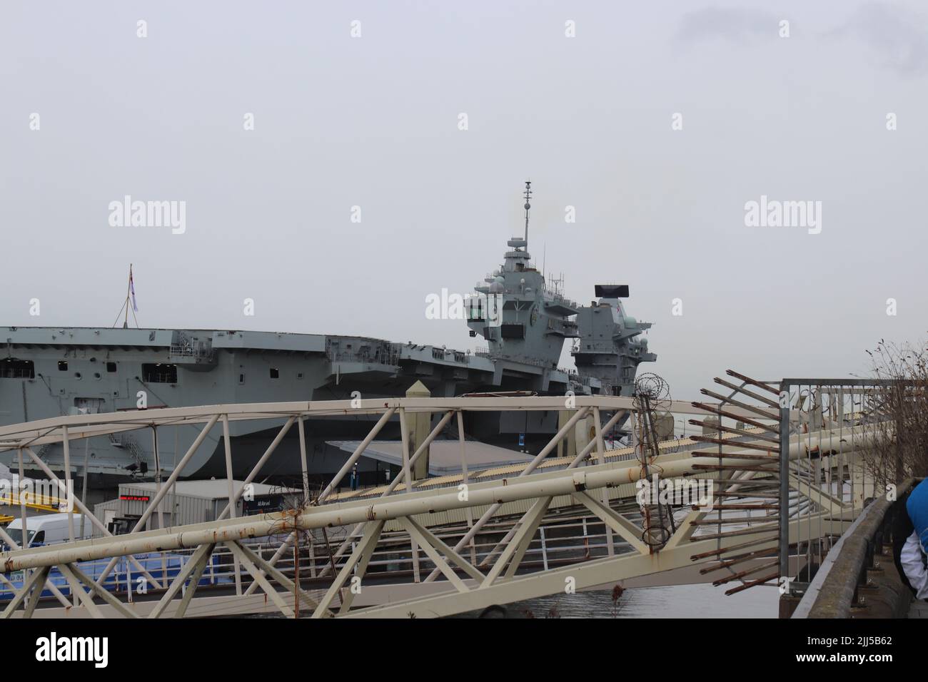 HMS Prince of Wales at the prince dock Liverpool Stock Photo - Alamy