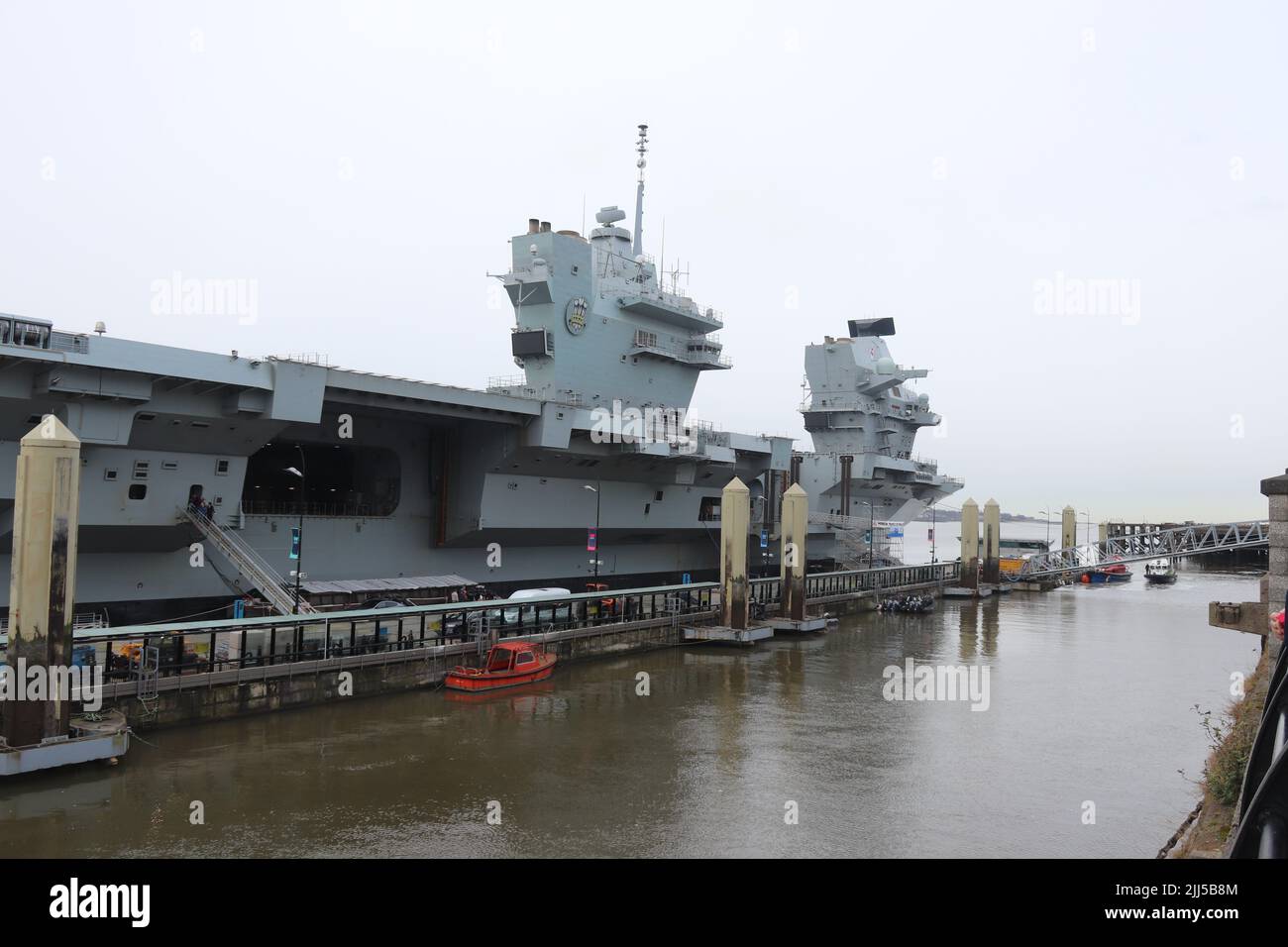 HMS Prince of Wales at the prince dock Liverpool Stock Photo - Alamy