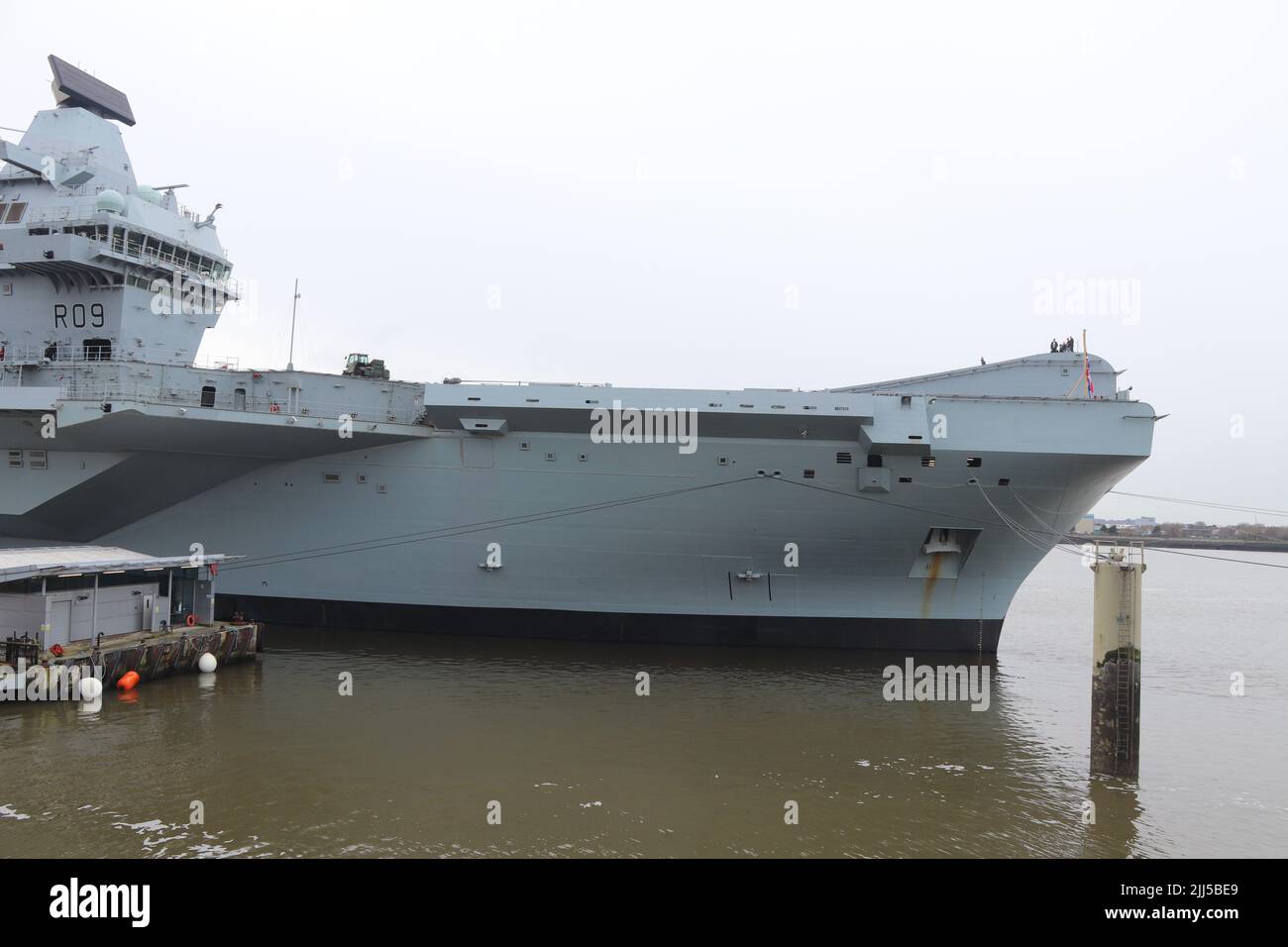 HMS Prince of Wales at the prince dock Liverpool Stock Photo - Alamy