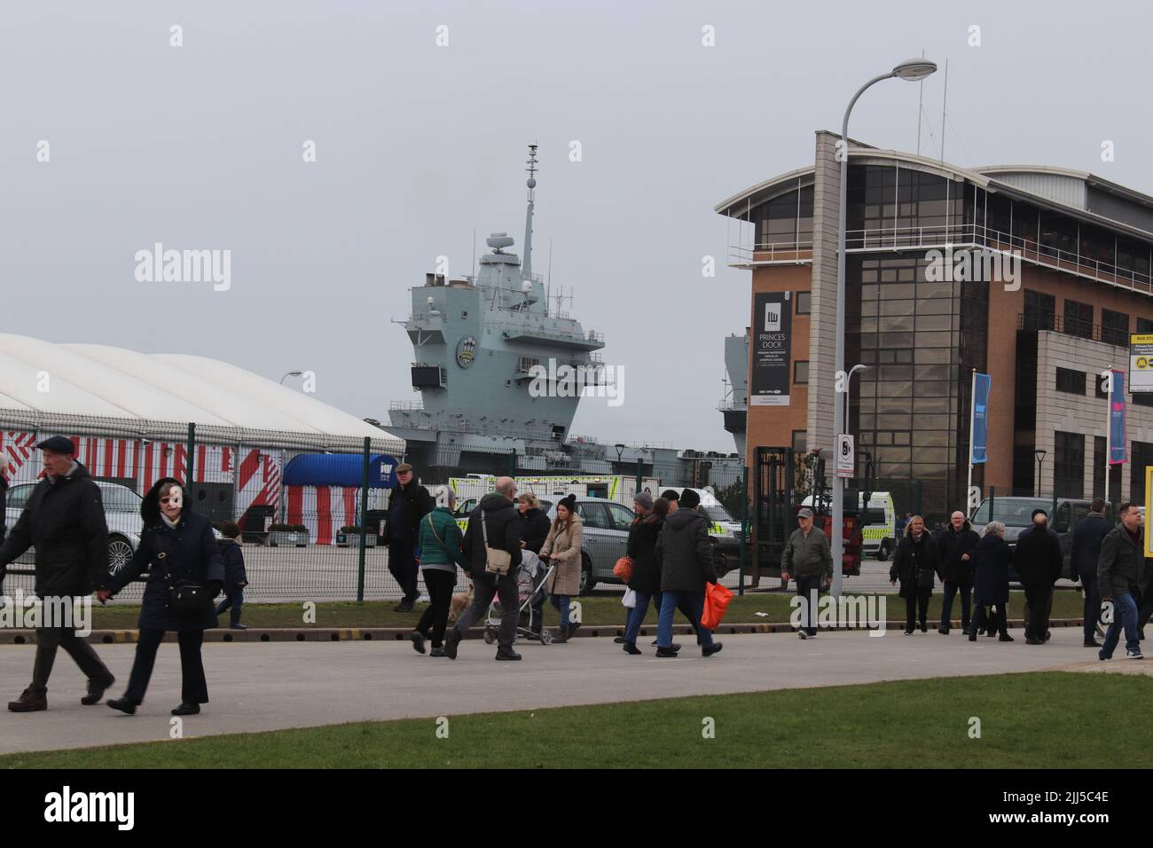 HMS Prince of Wales at the prince dock Liverpool Stock Photo - Alamy