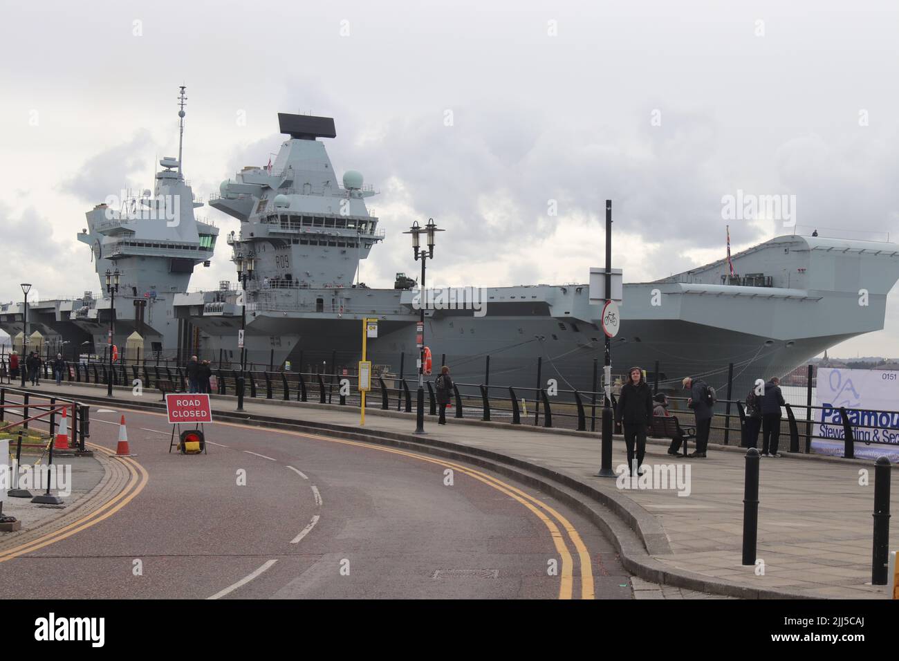 HMS Prince of Wales at the prince dock Liverpool Stock Photo - Alamy