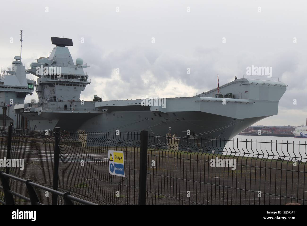 HMS Prince of Wales at the prince dock Liverpool Stock Photo - Alamy