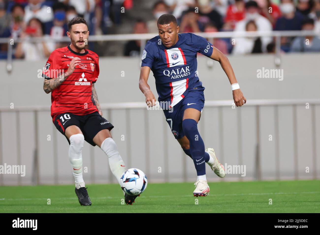 Saitama, Japan. 23rd July, 2022. (L to R) David Moberg (Reds), Kylian ...