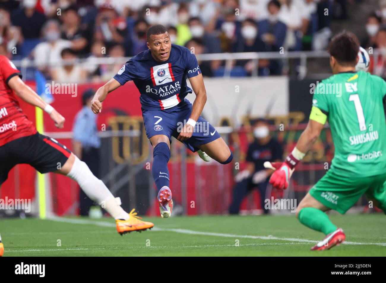 Saitama, Japan. 23rd July, 2022. Kylian Mbappe (PSG) Football/Soccer ...