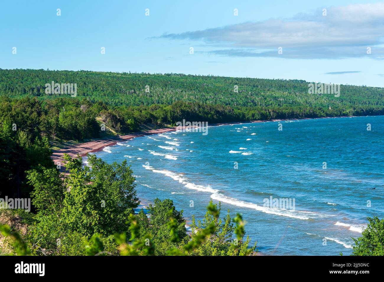 Great Sand Bay and beach on Lake Superior Michigan Keweenaw Peninsula ...