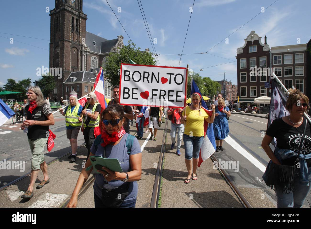 Amsterdam, Netherlands. 23rd July, 2022. Thousands of people take part ...
