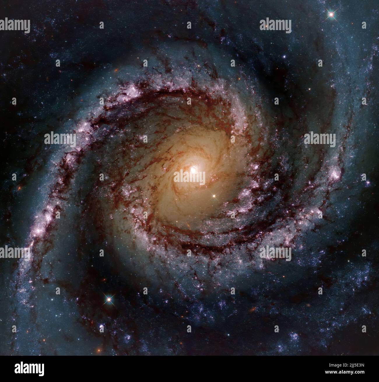 Spiral Galaxy NCG 1566 enhanced photo version. Elements of this picture furnished by NASA Stock ...