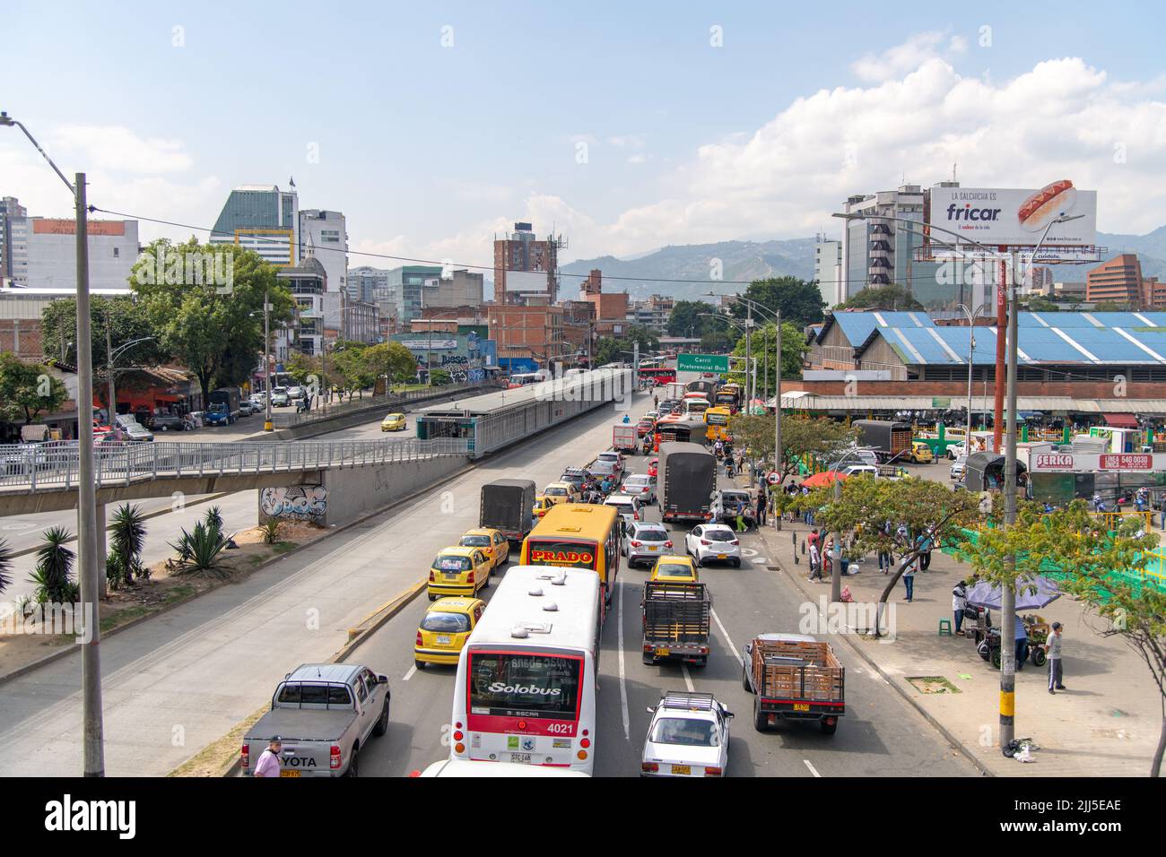 A street in the city of Medellin in Colombia Stock Photo - Alamy