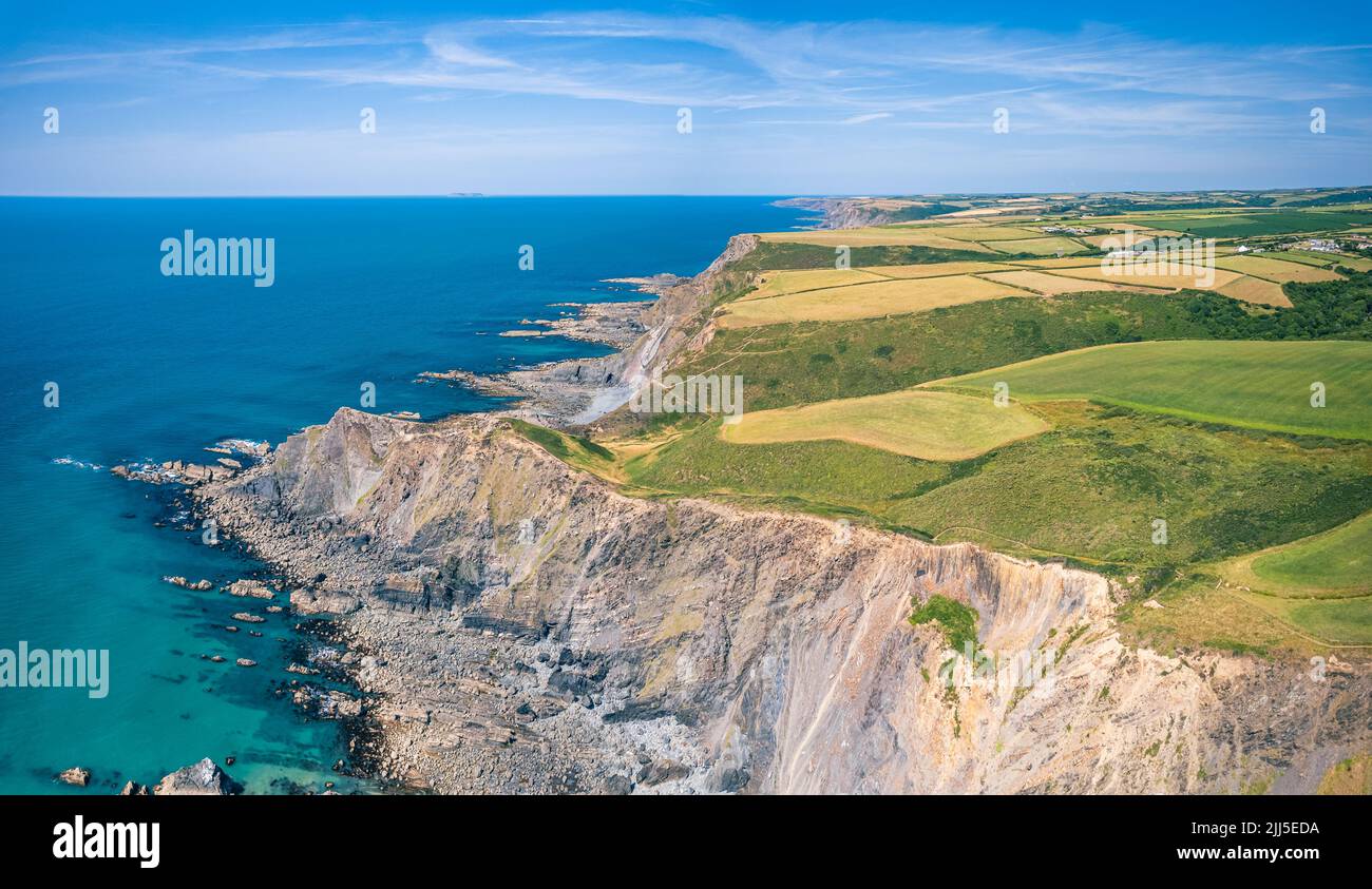 Drone aerial view cornwall coast hi-res stock photography and images ...