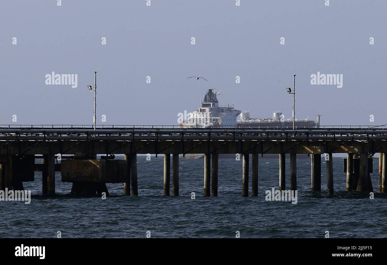 Puerto Cabello, Venezuela. 22nd July, 2022. July 22, 2022: A cargo ship ...
