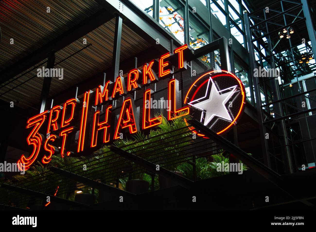Milwaukee, WI, USA April 19 2022: Third Street Market Hall interior ...