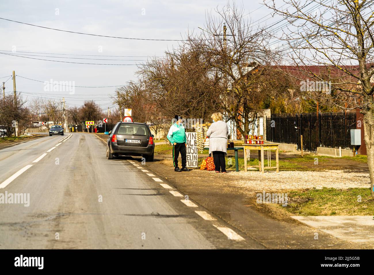 Car traffic at rush hour in downtown area of the city Bucharest ...