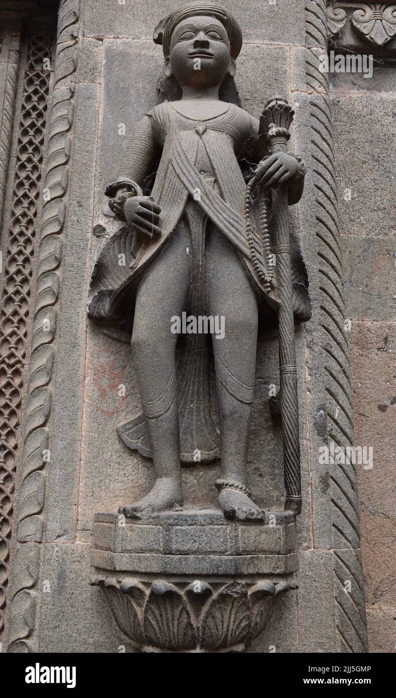 Statue of Dwarpal (Door guard or Watchman), Maheshwar (Madhya Pradesh ...