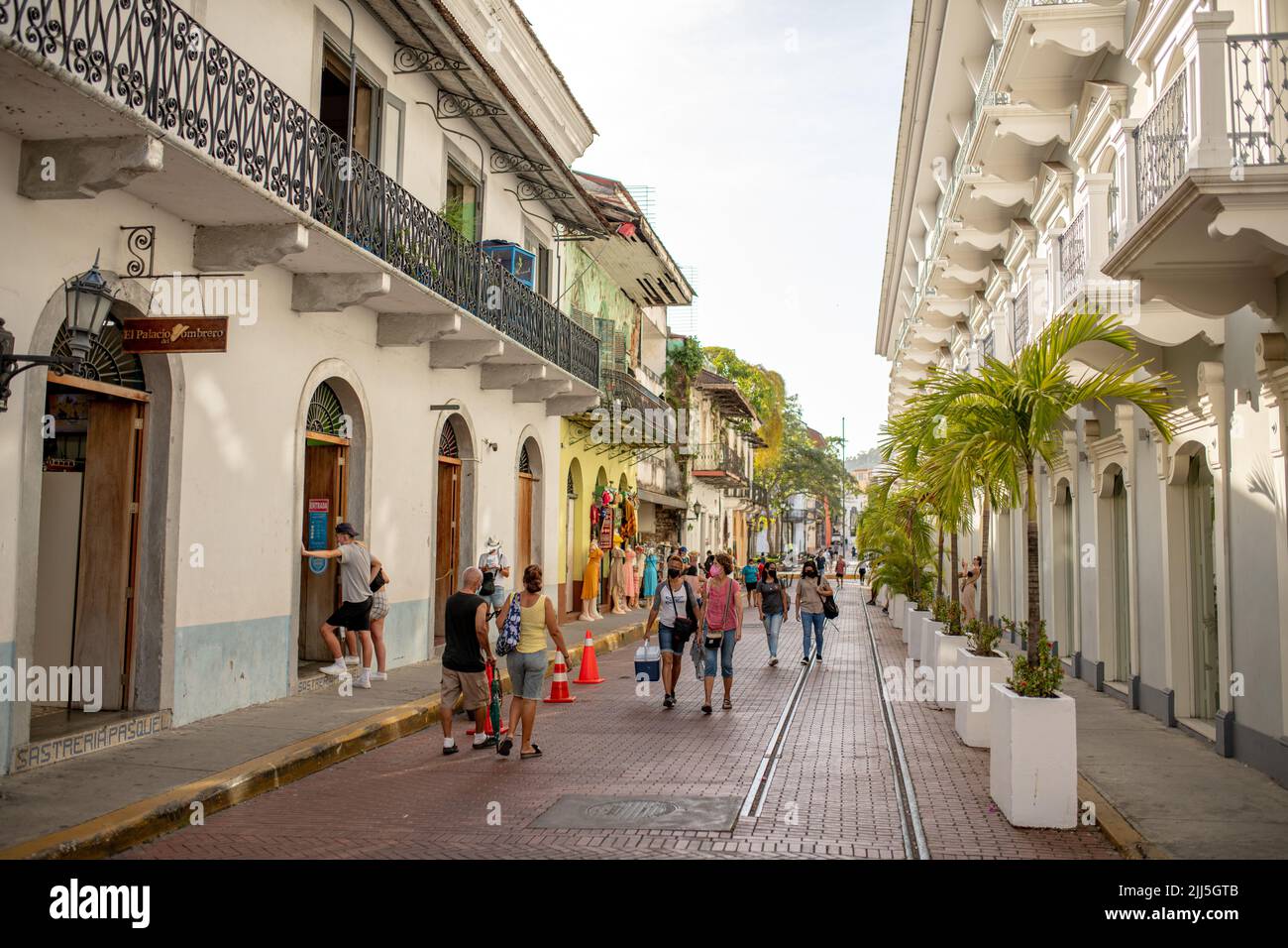 The streets and buildings of Panama City in Panama Stock Photo - Alamy