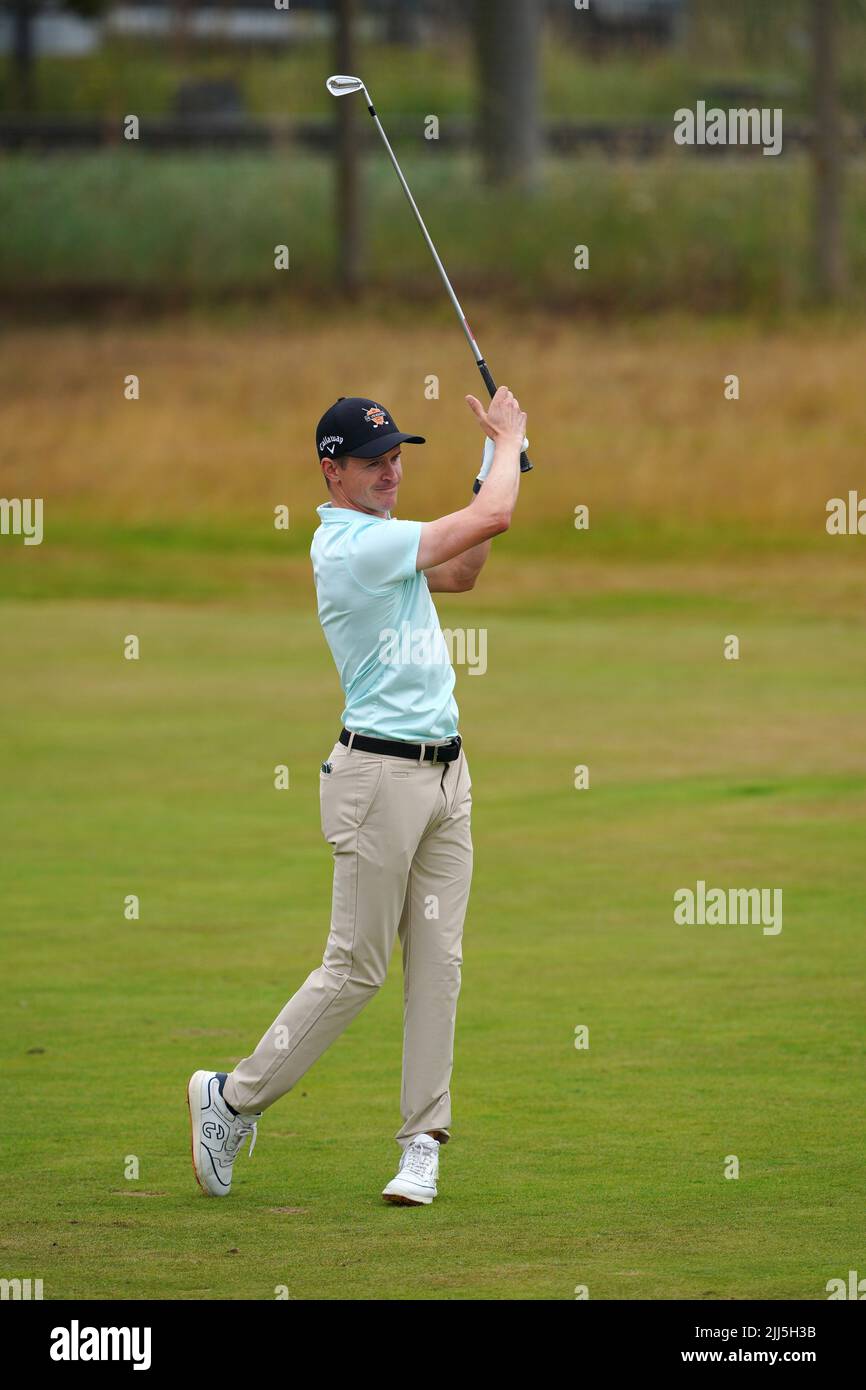 Daan Huizing on the 1st during day three of of the Cazoo Open at the ...
