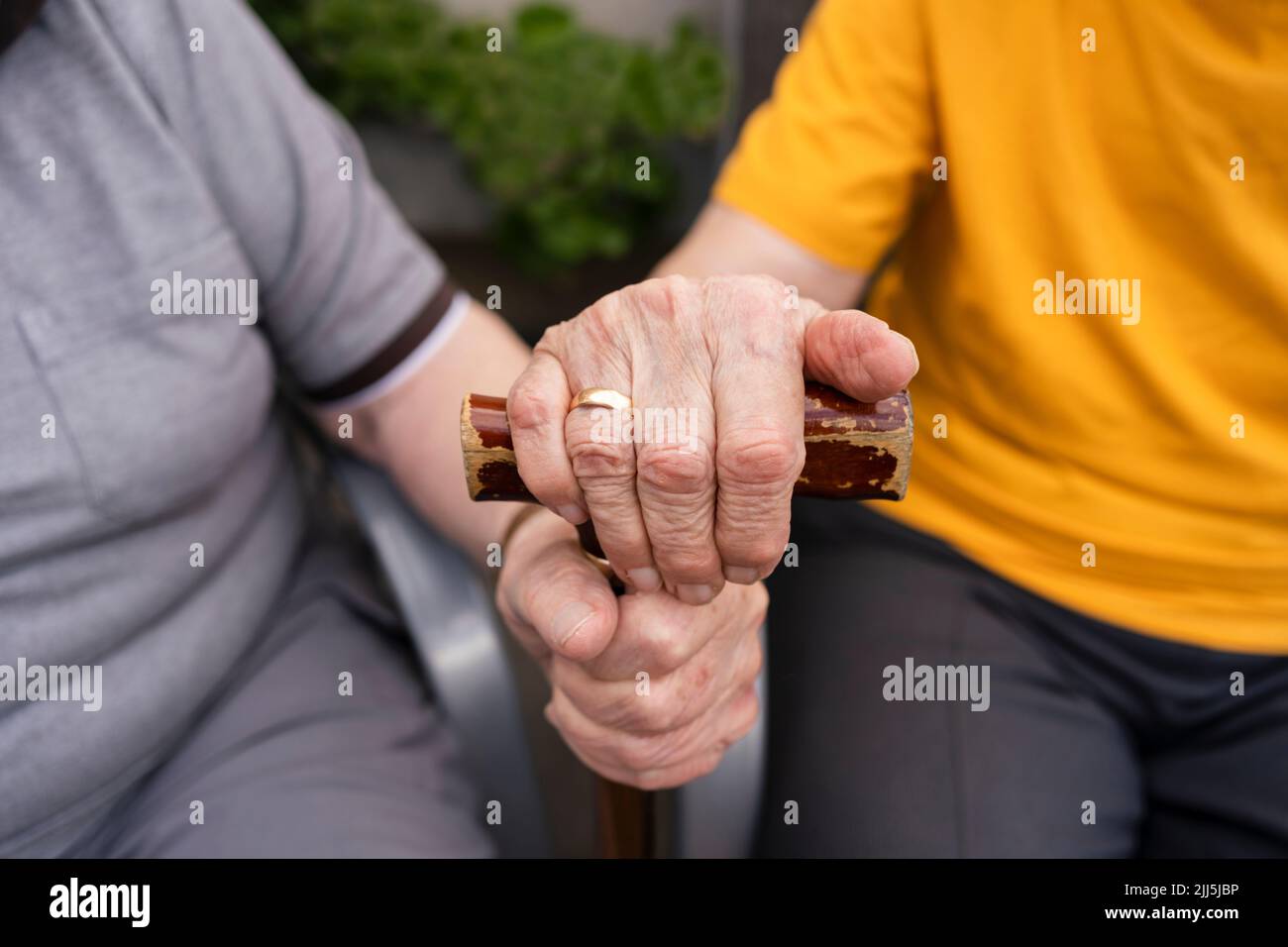 Walking sticks in human hands hi-res stock photography and images - Alamy