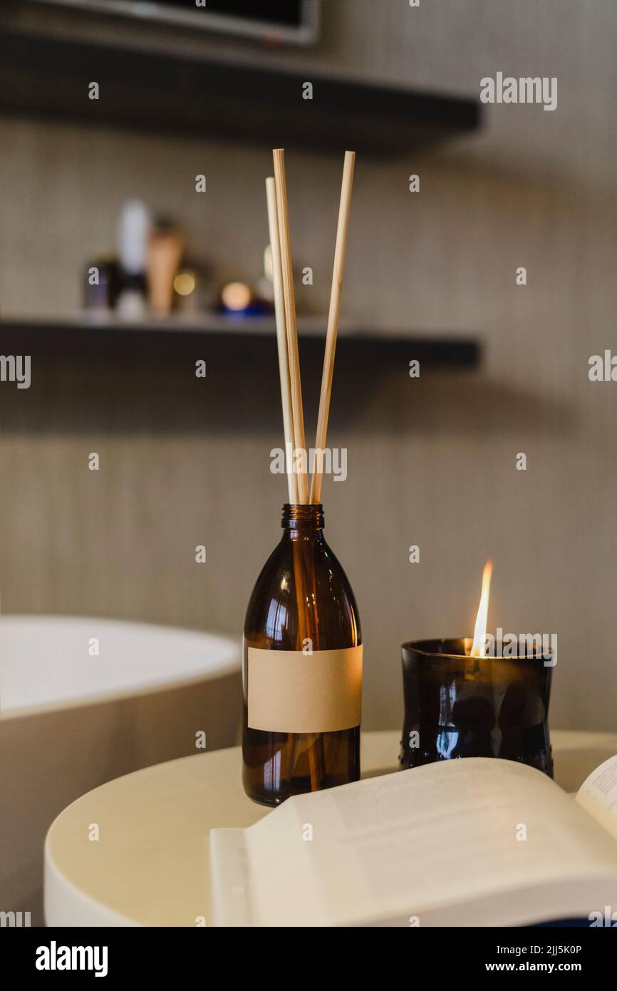 Burning incense sticks in room hi-res stock photography and images - Alamy