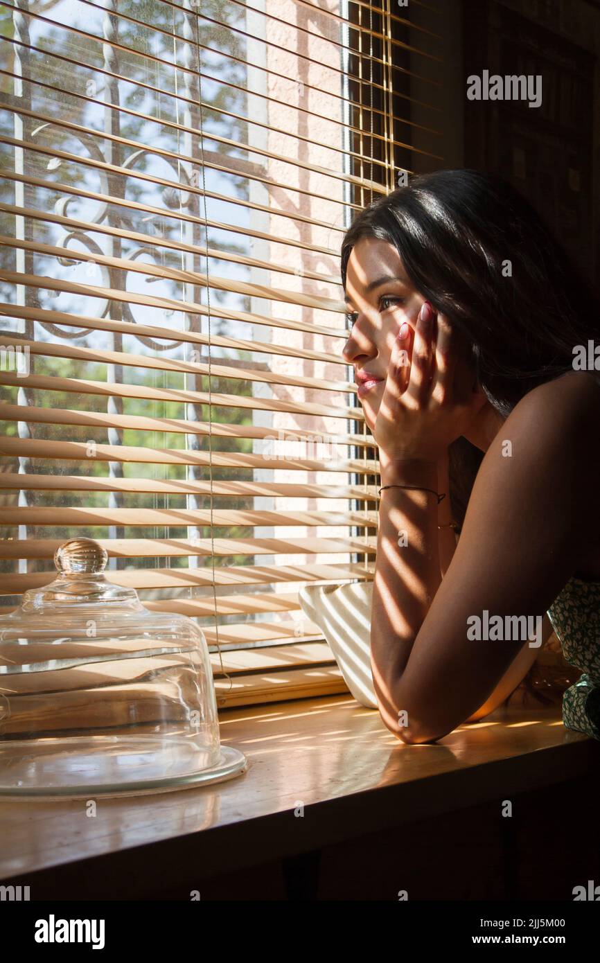 Woman seeing lights hi-res stock photography and images - Alamy