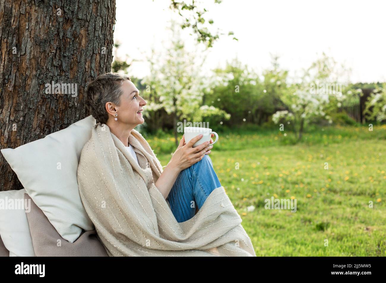 Bench wrapped around tree hi-res stock photography and images - Alamy