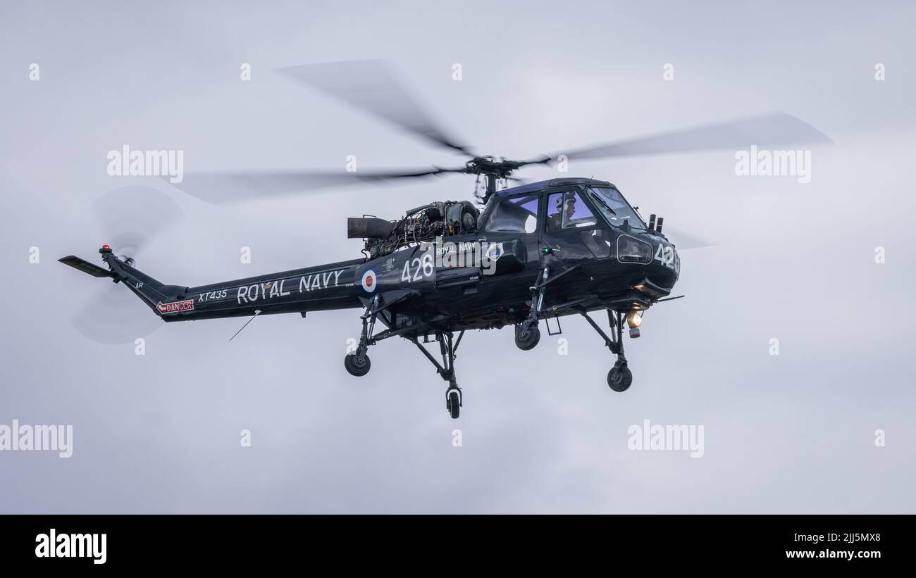 Old Warden, UK - 3rd July 2022: A vintage Westland Wasp helicopter of ...