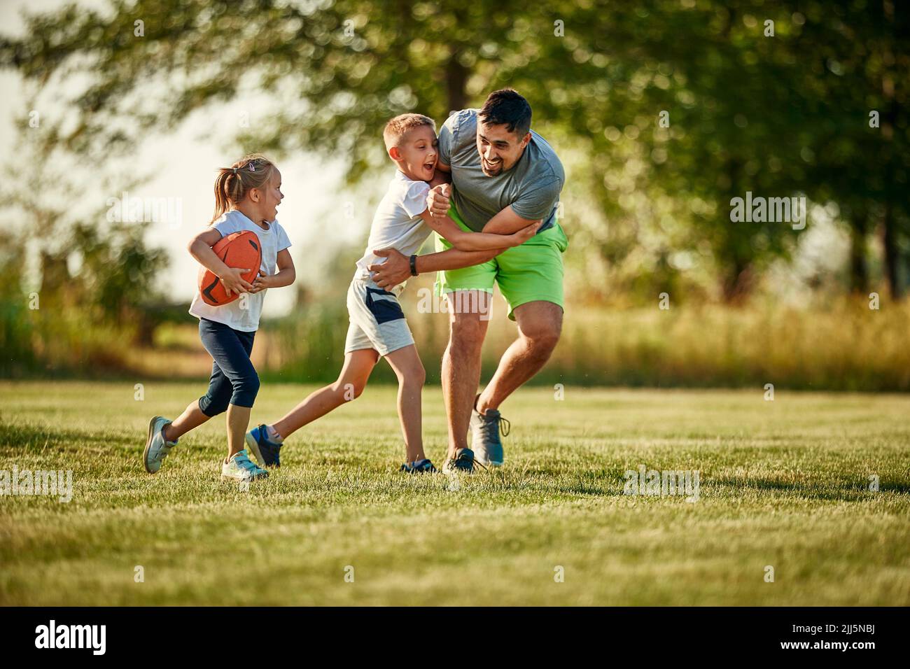 Father chasing daughter hi-res stock photography and images - Alamy