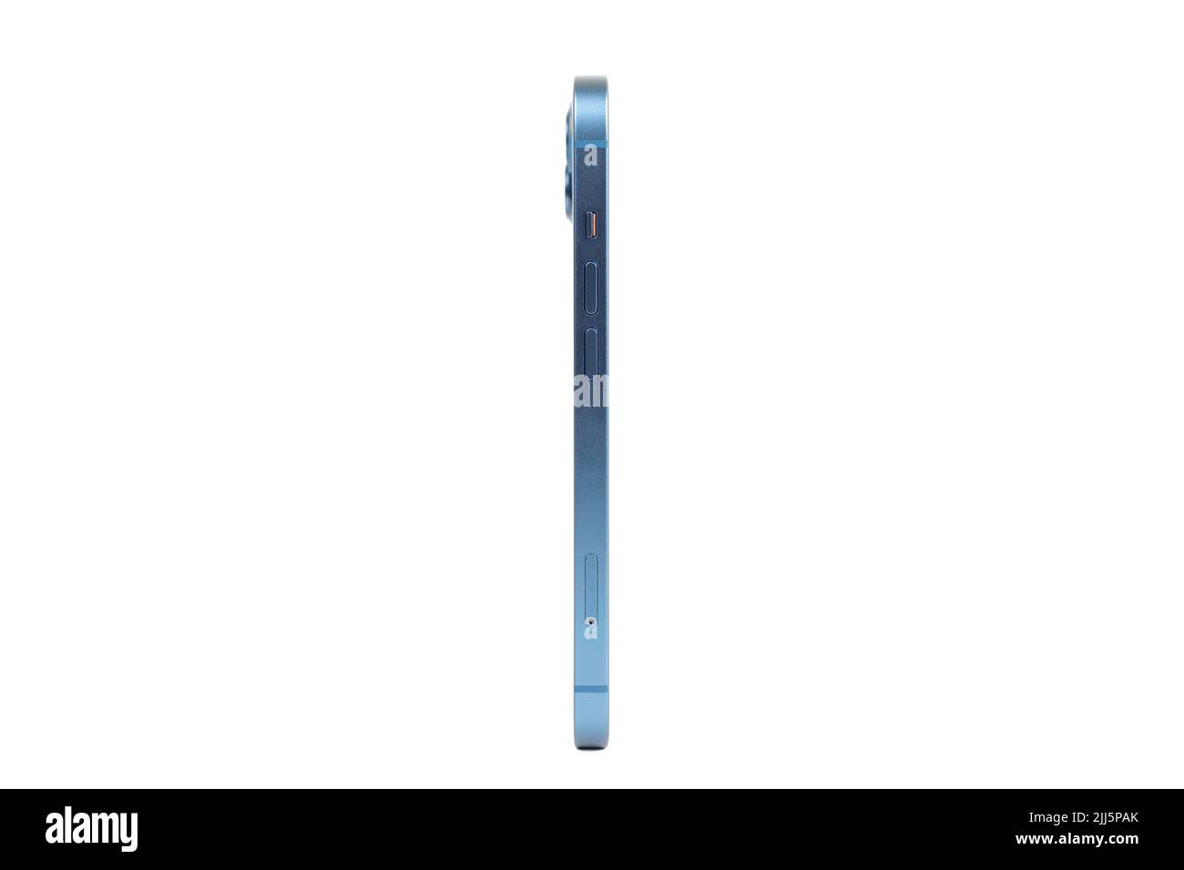 Side viewe of metal frame smartphone Stock Photo - Alamy