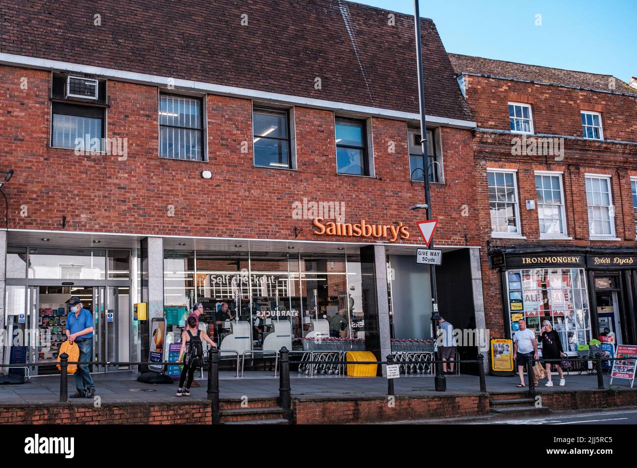 Dorking Surrey Hills UK, July 08 2022, Sainsbury's Supermarket Shop ...
