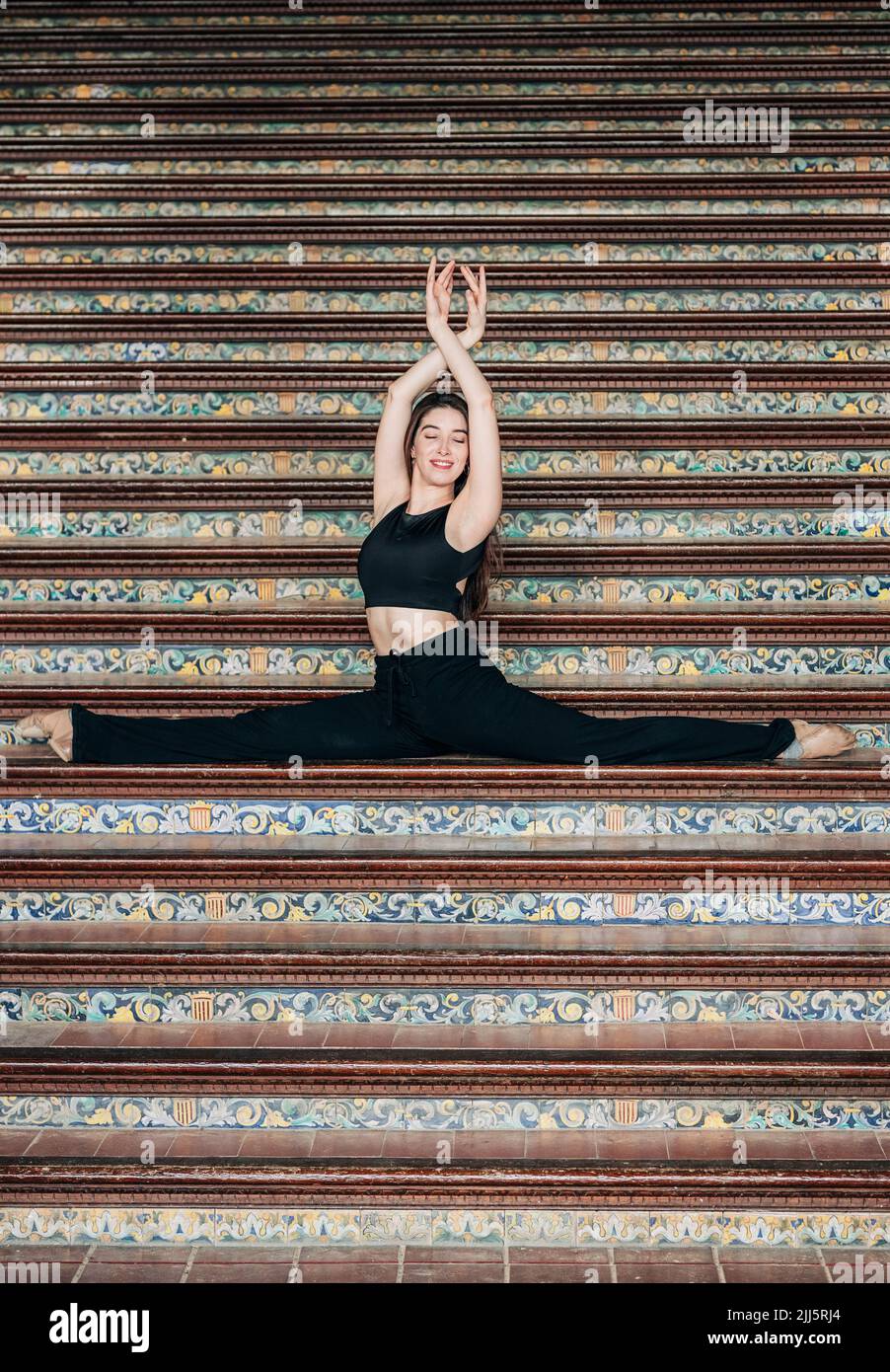 Young ballet dancer dancing on staircase Stock Photo - Alamy