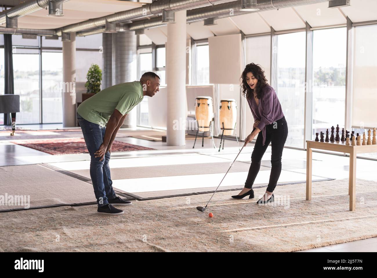 Funny golf man woman hi-res stock photography and images - Alamy