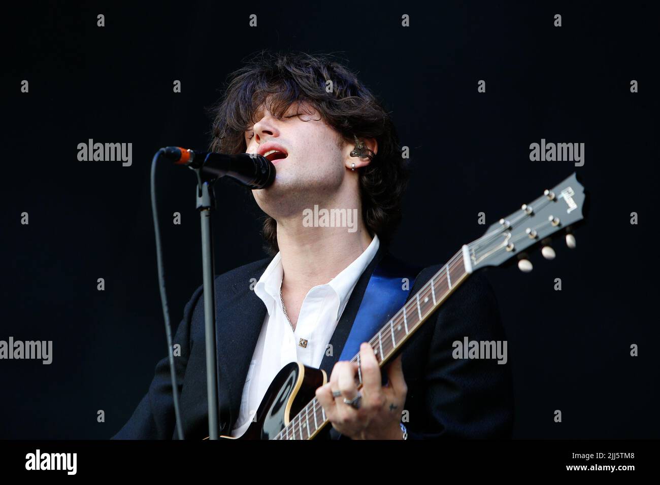 Sheffield, UK. 23rd July, 2022. Elijah Hewson lead singer and guitarist ...