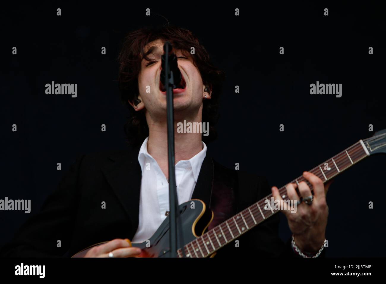 Sheffield, UK. 23rd July, 2022. Elijah Hewson lead singer and guitarist ...