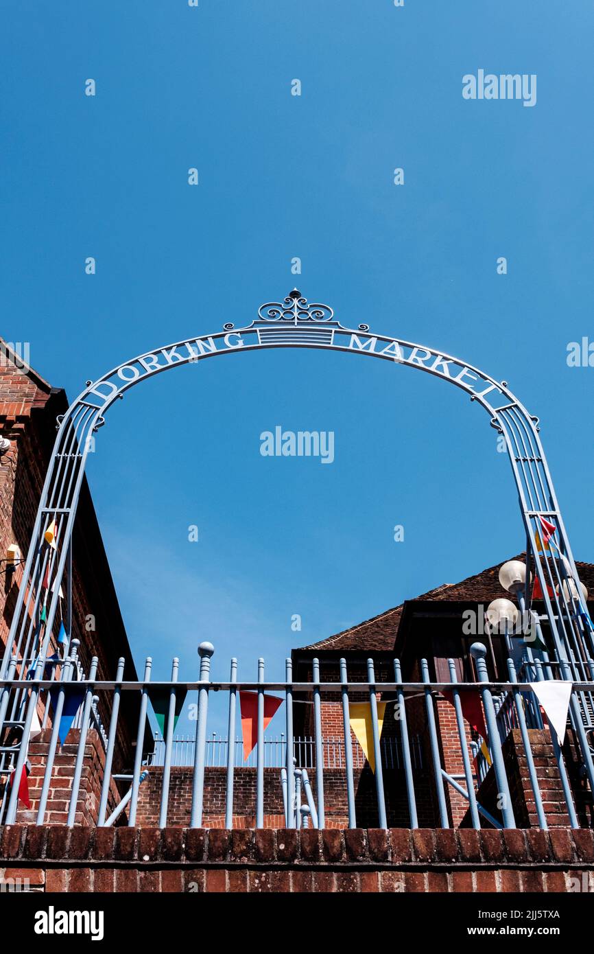 Dorking Surrey Hills UK, July 14 2022, St Martins Walk Dorking Market ...