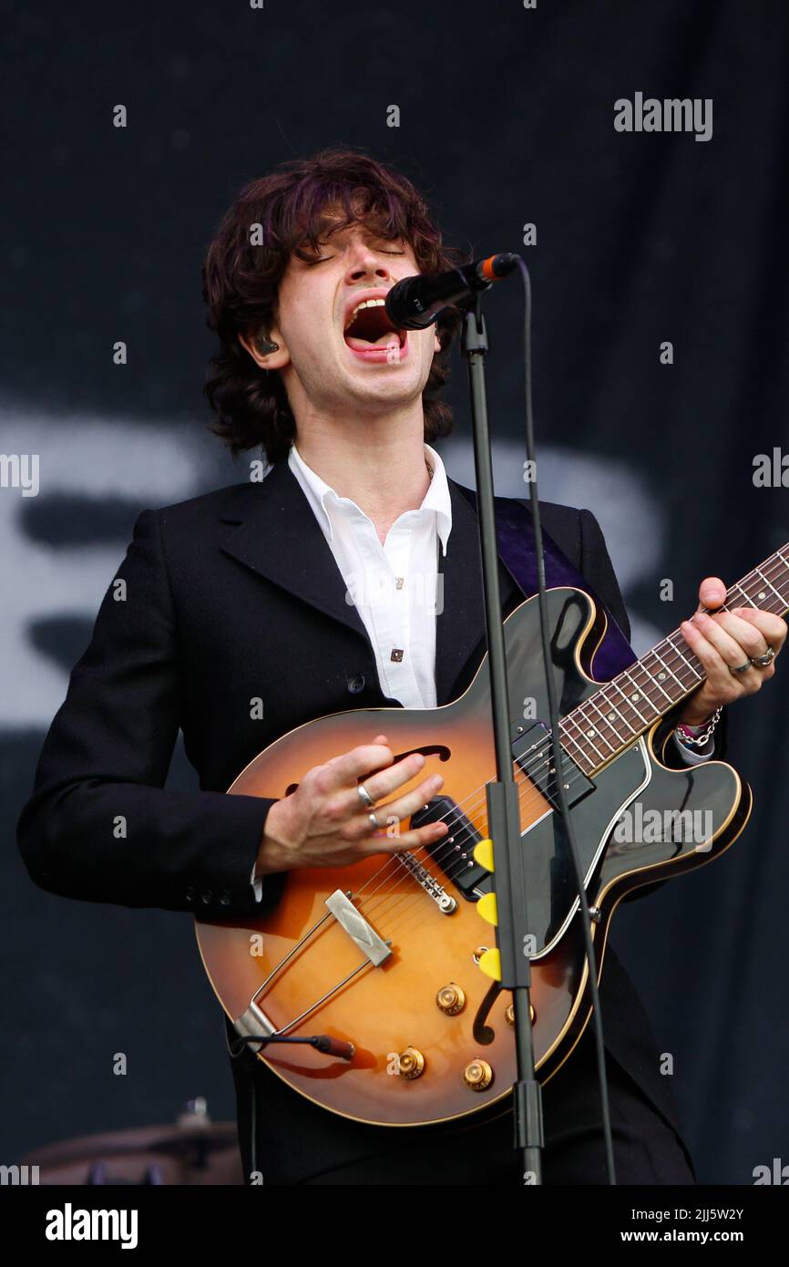 Sheffield, UK. 23rd July, 2022. Elijah Hewson lead singer and guitarist ...